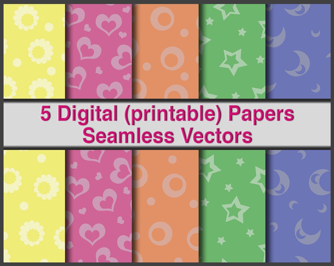 5 Seamless Digital Paper. Instant Download. *commercial Use Okay* - Etsy