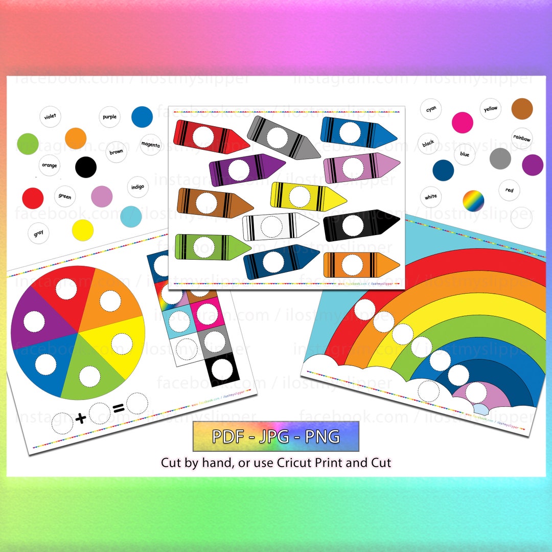 3-pack Colors Printables. Color Wheel, Crayons, & Rainbow. Match by ...