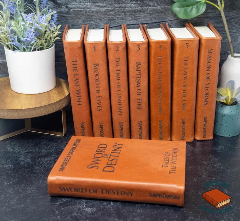 The Witcher: Complete Leather-bound 8-book Collection - Etsy