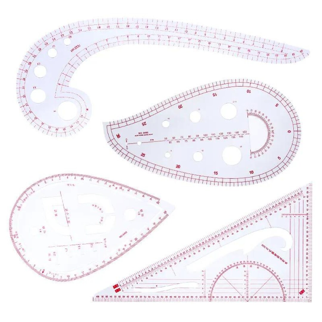 Sewing Ruler Set, French Curve Ruler for Fabric & Patchwork, Tailor ...
