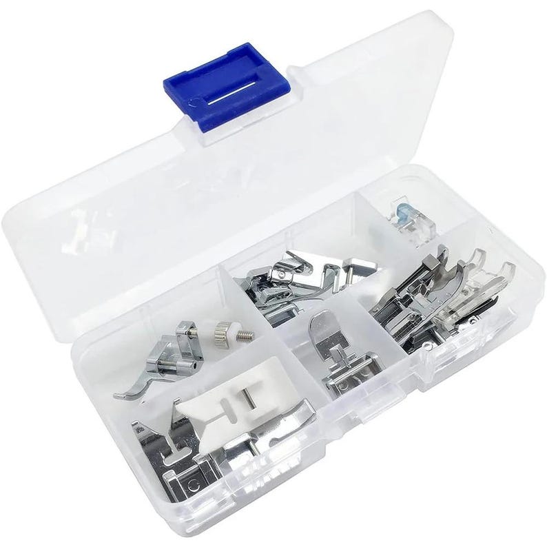 13PCS Presser Foot Set With Storage Box – Roller Foot Invisible Zipper ...