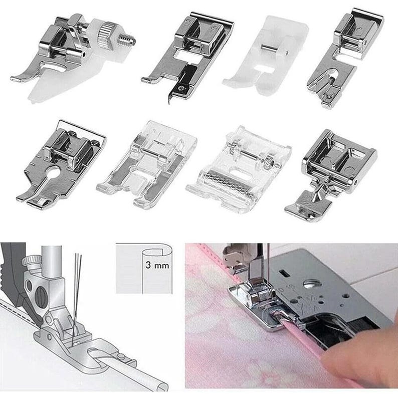 13PCS Presser Foot Set With Storage Box – Roller Foot Invisible Zipper ...