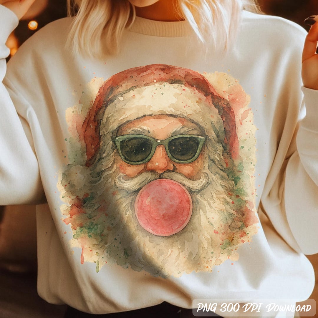 Preppy Santa Claus PNG, Christmas Design (digital Download) - Etsy
