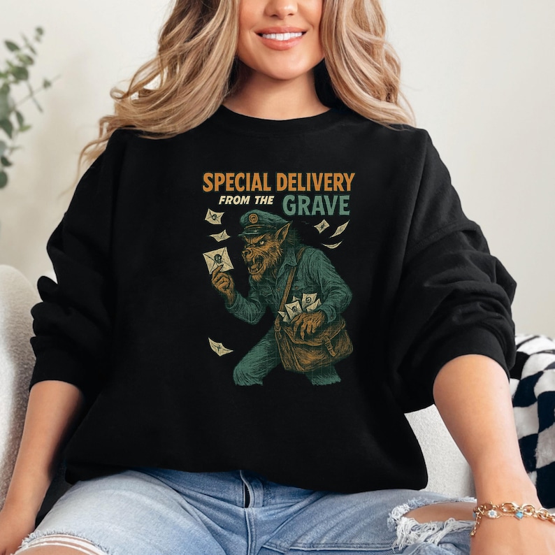 Retro Horror Werewolf Postman PNG: Halloween Art (digital Download - Etsy