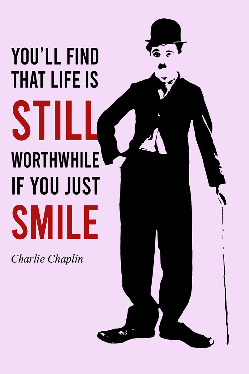 Charlie Chaplin Quote Print: Inspirational Office Wall Art (digital ...