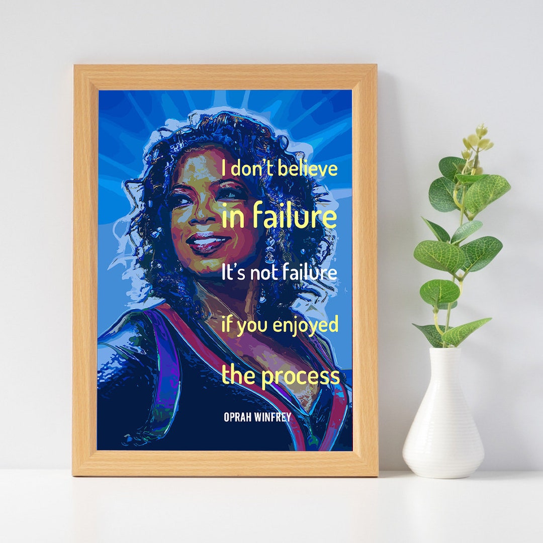Oprah Winfrey Inspirational Quote About Success and Failure. Office ...