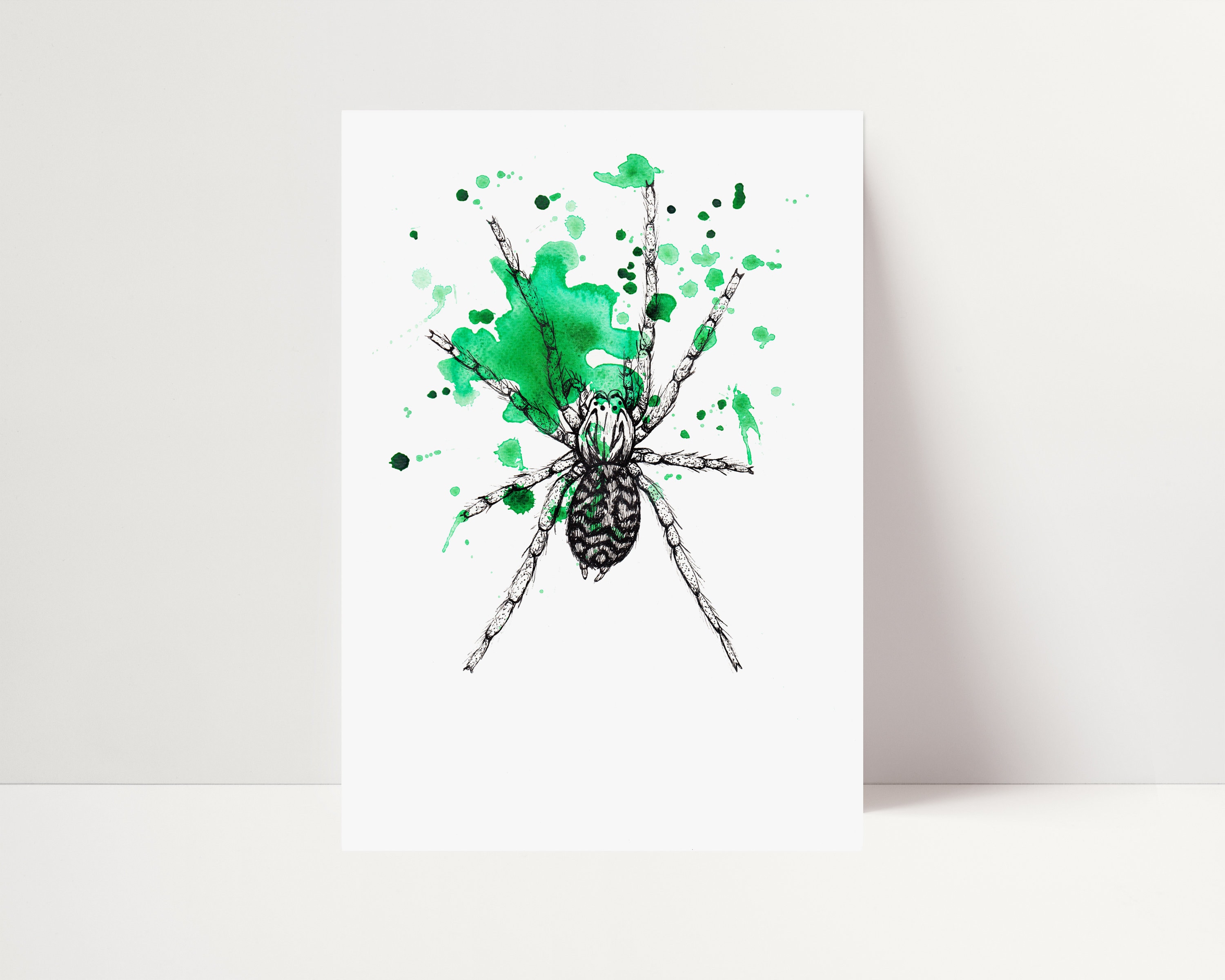 Squashed Spider Watercolour Art Print - Etsy