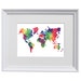 Rainbow World Map Watercolour Print - Etsy