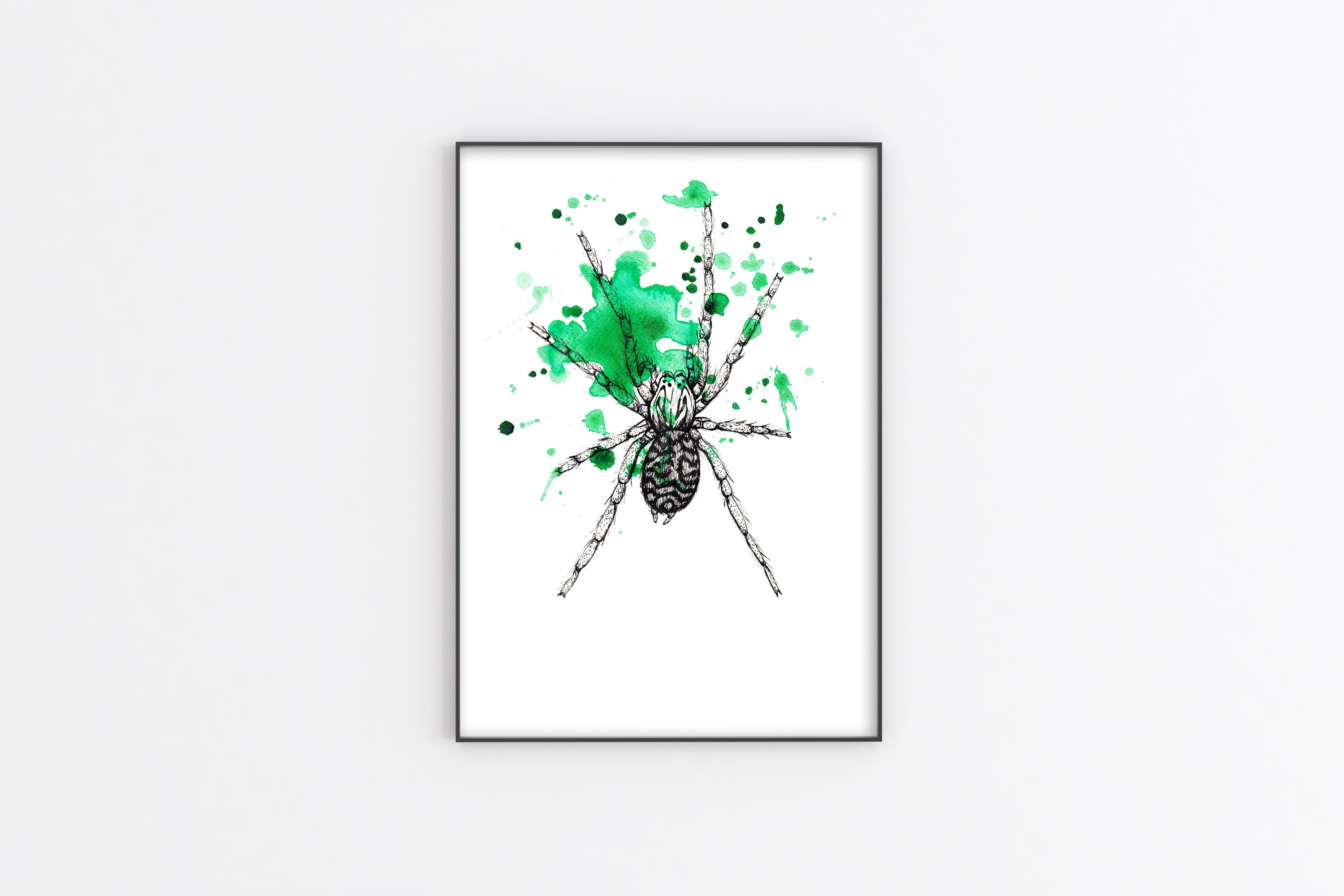 Squashed Spider Watercolour Art Print - Etsy