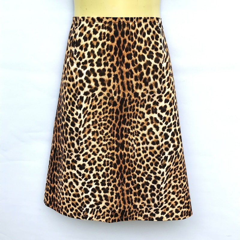 Leopard Print Skirt - Etsy