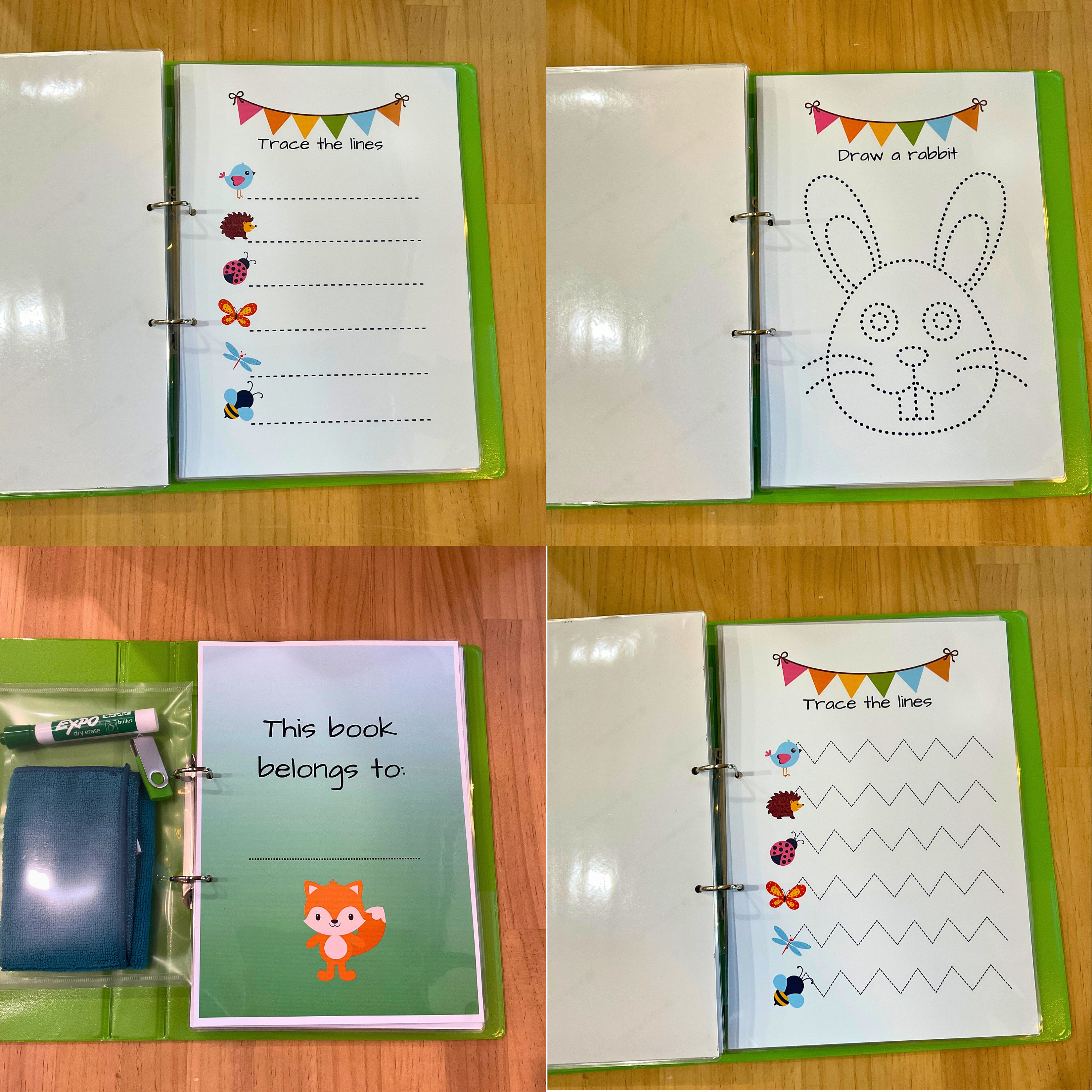 Busy Book Woodland Animal Folder Inc Extra Printable Pages Educational ...