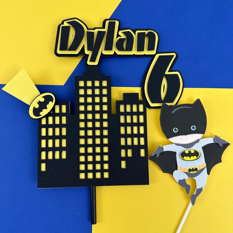 Batmans Cake Topper - Etsy