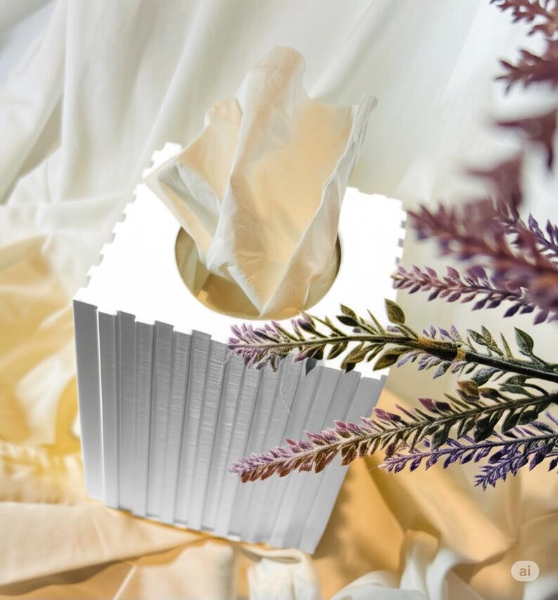 Square Tissue Box Cover, Gold Color, Covers Kleenex and Puffs Square ...