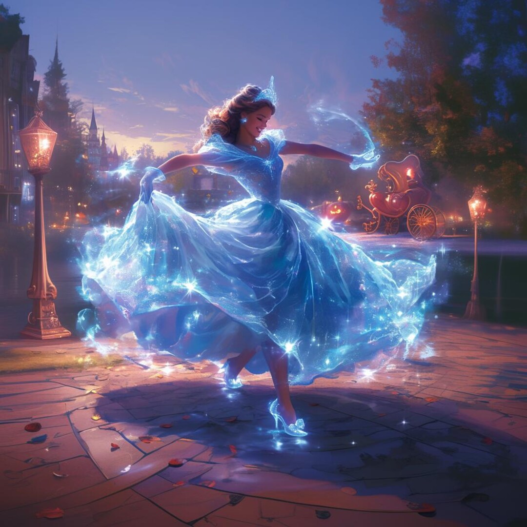 Cinderella's Moment of Magic AI Illustration AI Illustration Dress ...