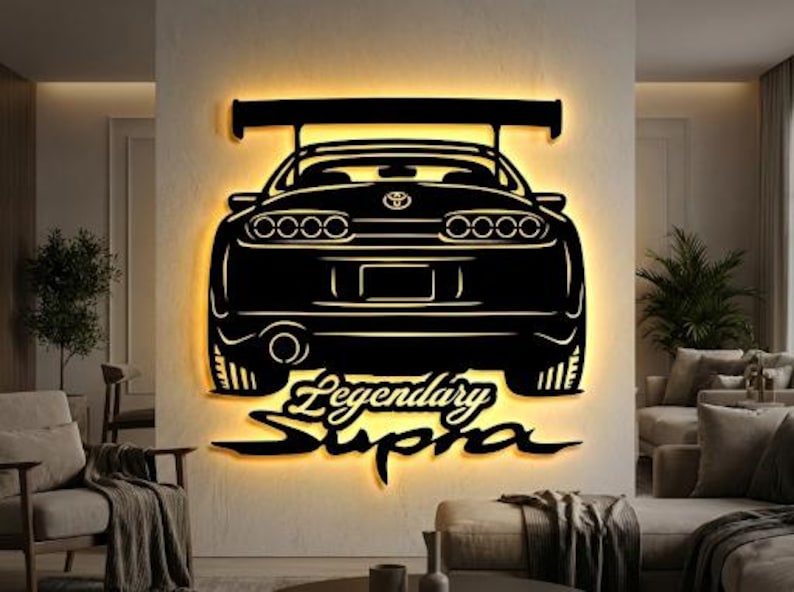Supra Mk4 Silhouette DXF - SVG JDM Car Vector Design for Laser Cut ...