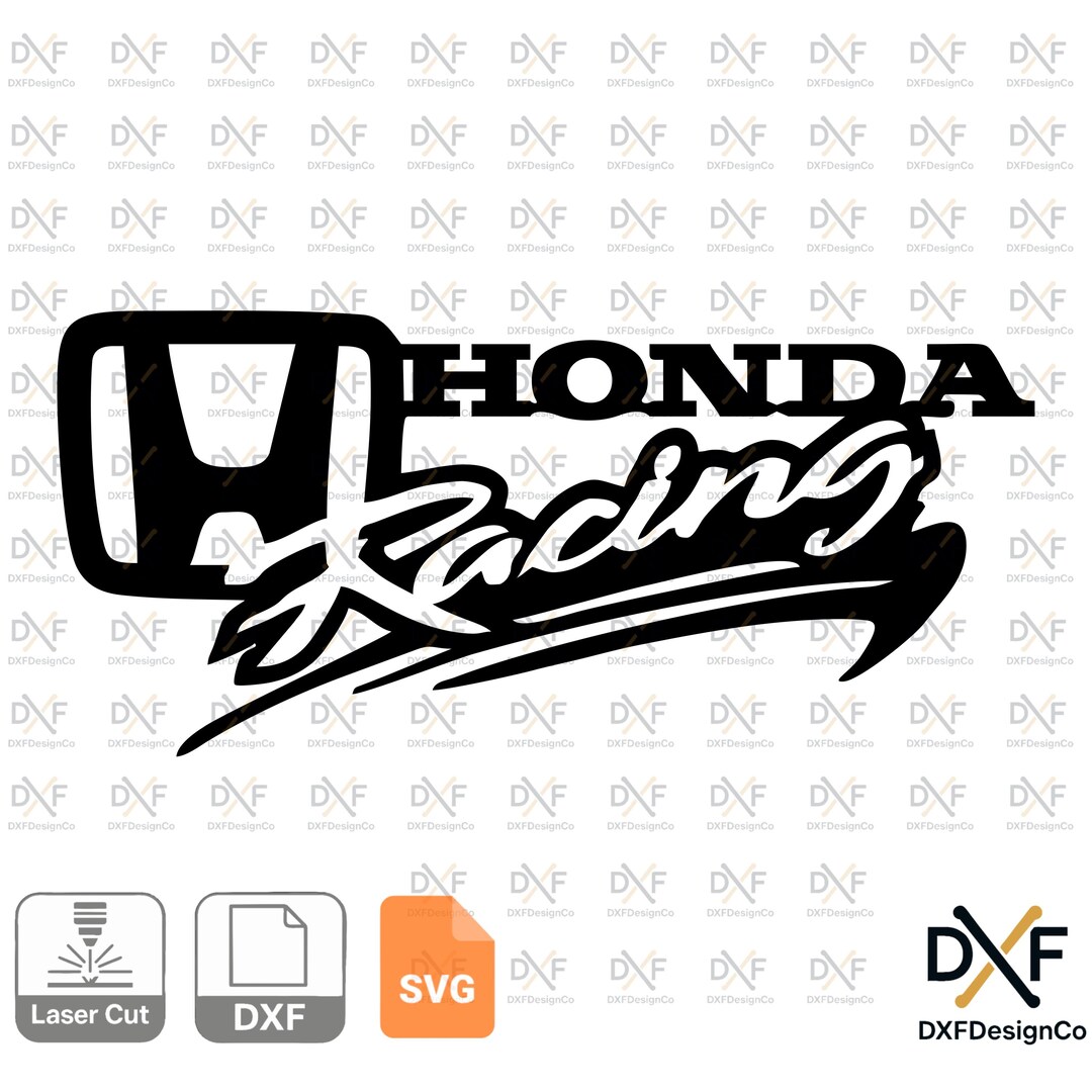 Honda Racing SVG DXF | Motorsports Logo Vector for Cricut & Laser Cut ...