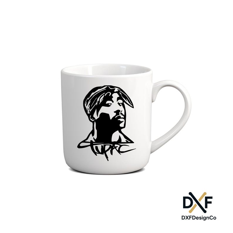 Tupac Silhouette Wall Art | Rap Legend Vector DXF Cut File | Digital ...