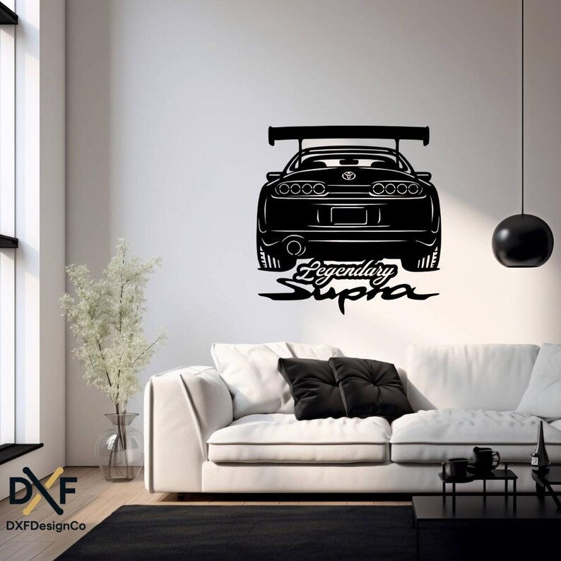 Supra Mk4 Silhouette DXF - SVG JDM Car Vector Design for Laser Cut ...