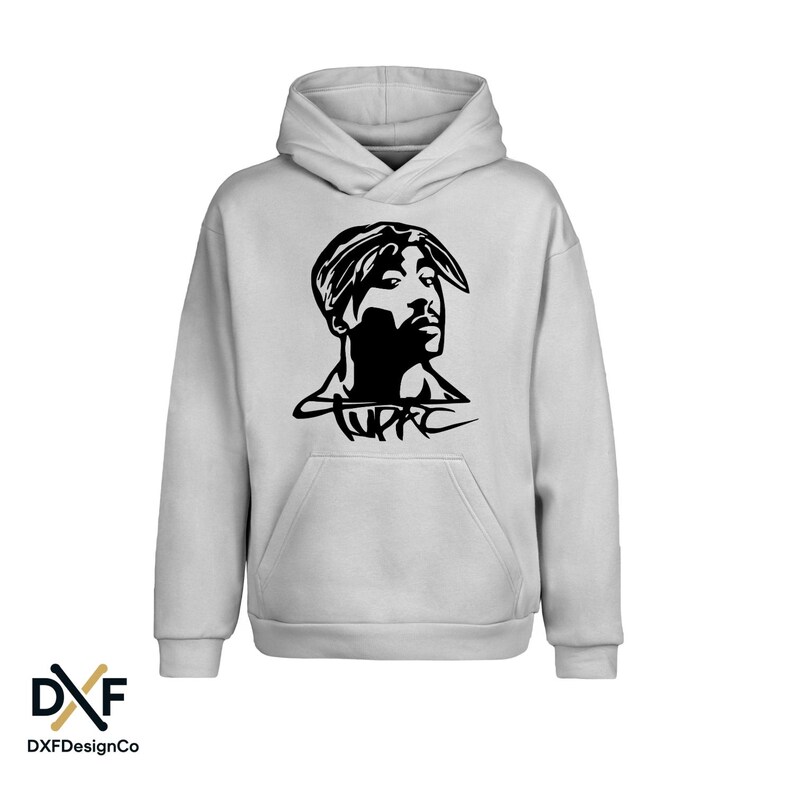 Tupac Silhouette Wall Art | Rap Legend Vector DXF Cut File | Digital ...