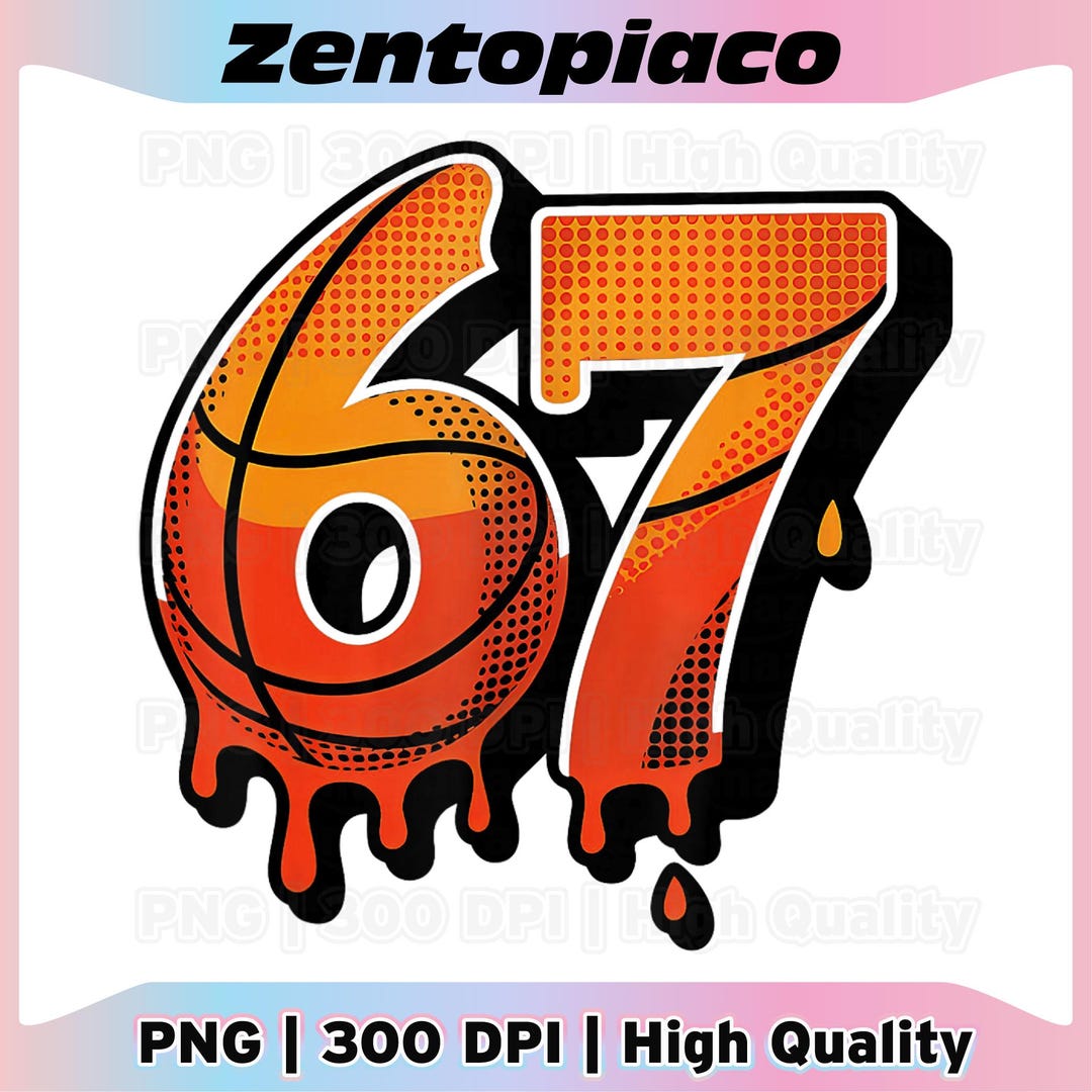 67 Basketball Ice Cream Drip Six Seven Png, 67 Ice Cream Drip ...