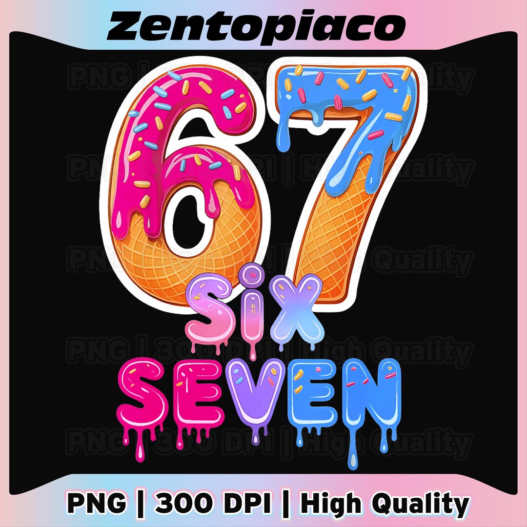 Six Seven Ice Cream Drip Trending Meme Png, Six Seven Ice Cream Drip 67 ...