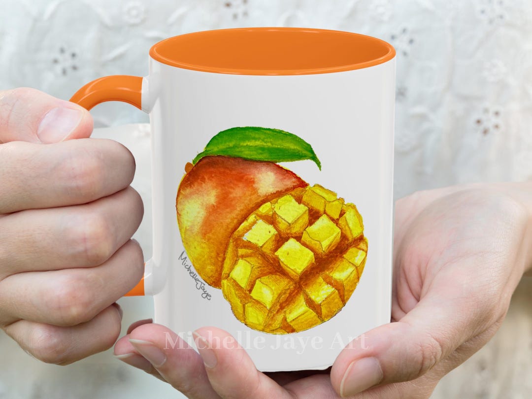 Mango Watercolour Mug - Sustainable Housewarming Gift for Her Spring ...