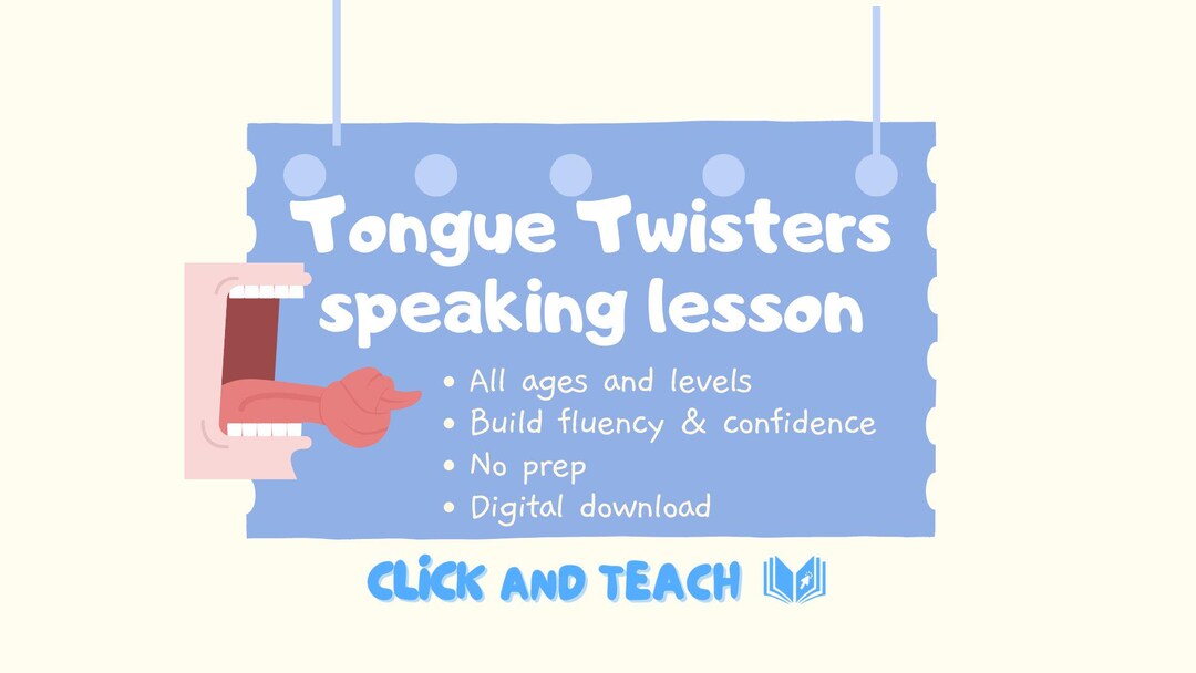 ESL Tongue Twisters Speaking Lesson – Fun Pronunciation & Fluency Slide ...