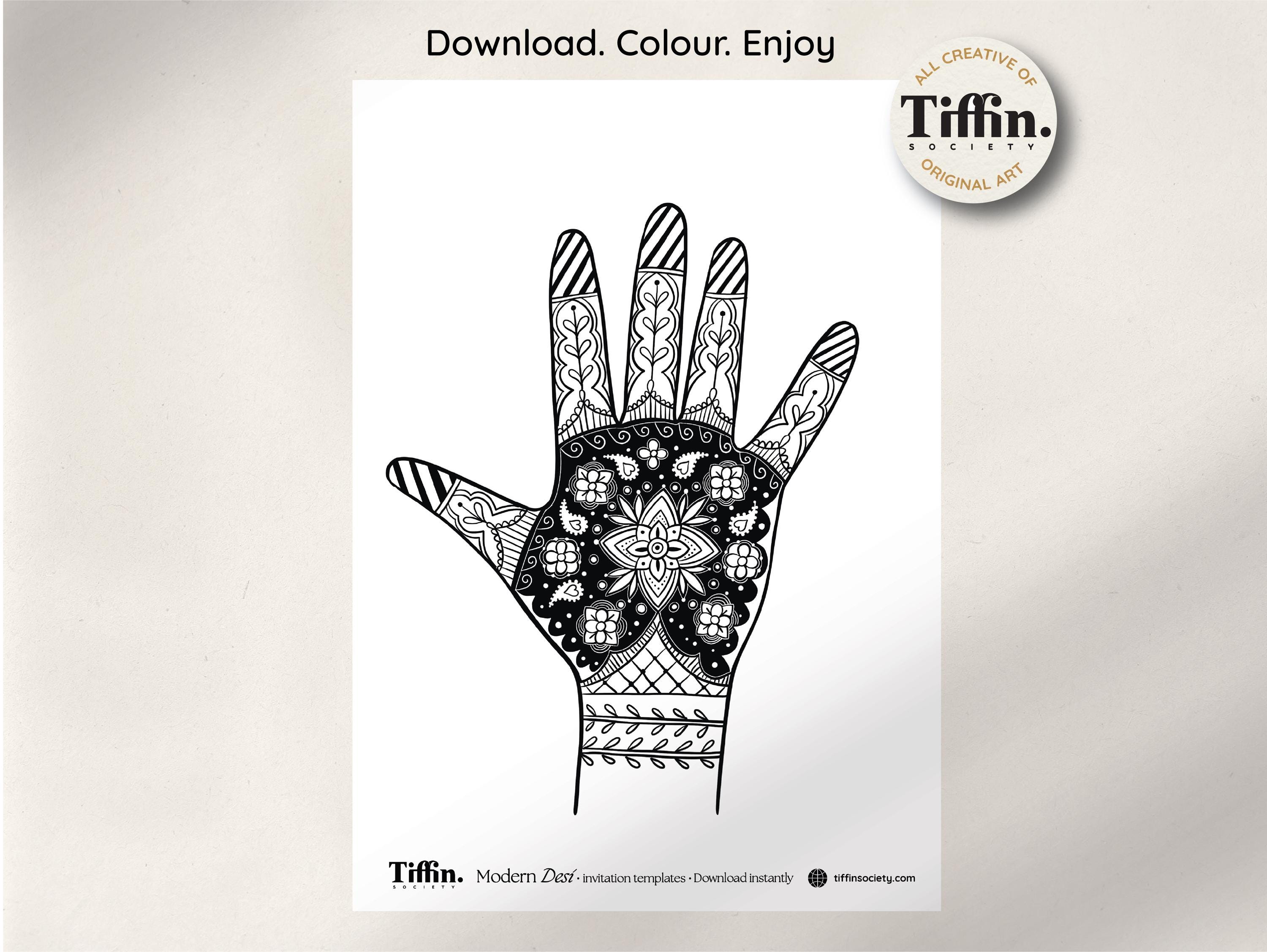 Henna Colouring Sheet