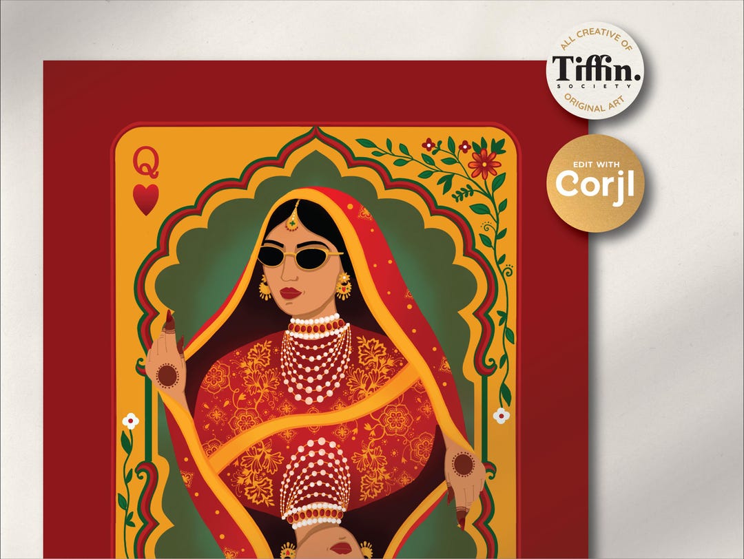 Indian RANI Poster | Digital and Printable Template | Rani | Queen ...