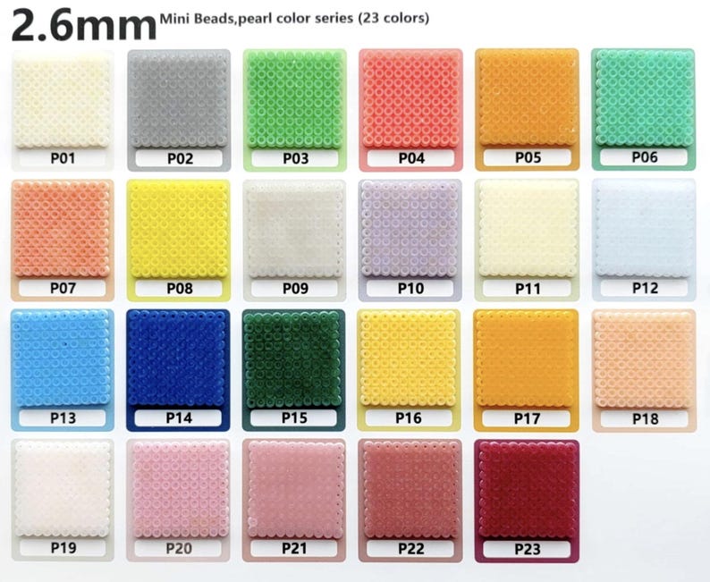 2.6mm Mini Fuse Beads Refill Color Series P - Pearl Shade - Etsy