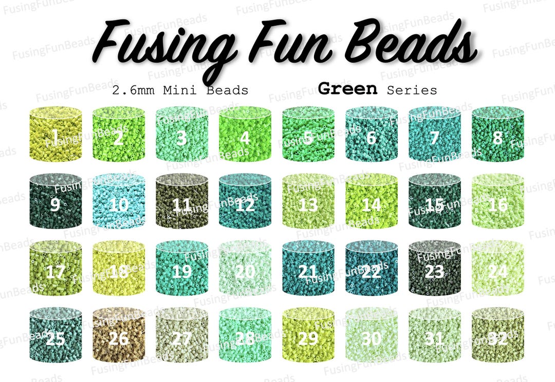 2.6mm Mini Fuse Beads Refill Color Series B - Green - Etsy
