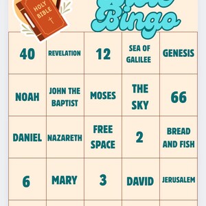 Printable Bible Bingo for Children | Fun Christian Game for Church or ...