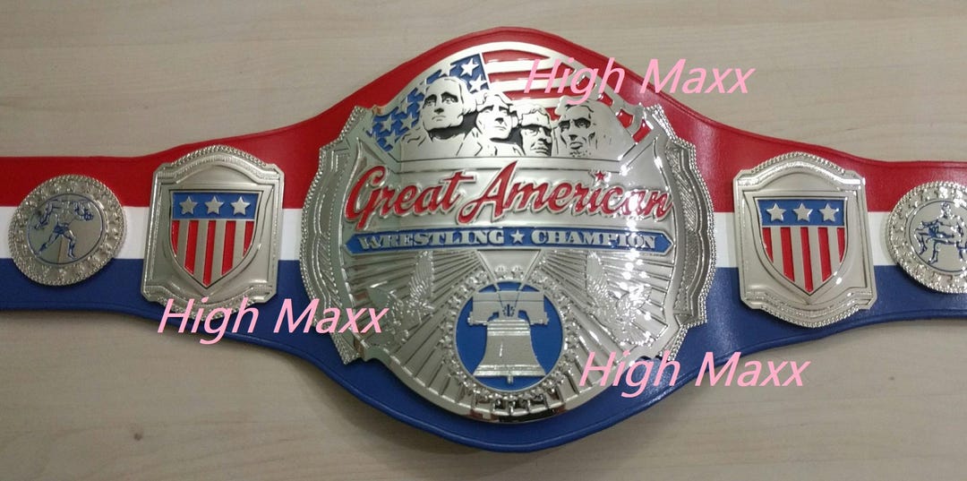 Great American Custom Made Wrestling Championship Title Belt Adult Size ...