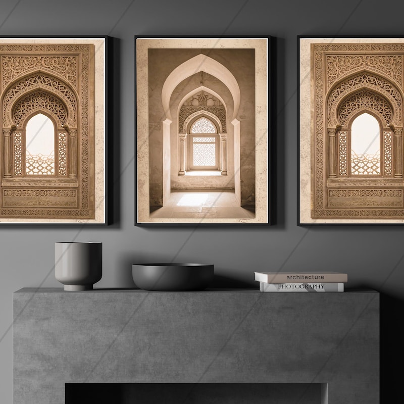 Triptych Architecture Art - Etsy
