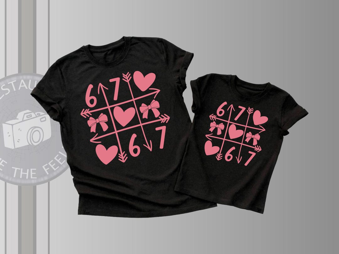Pink 67 Meme Shirt, Six Seven Trend Tee, Funny Viral Number Sweatshirt ...