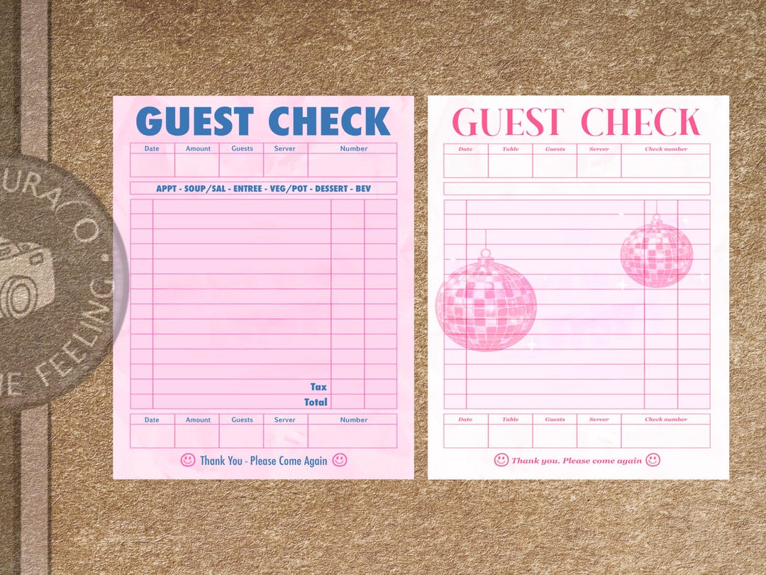 Blank Guest Check Poster, Trendy Wall Art, Aesthetic Preppy Prints ...