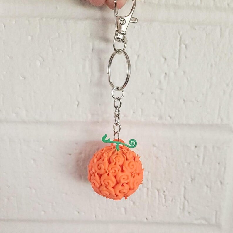 Flame‑flame Devil Fruit Keychain | One Piece Mera Mera No Mi Keychain ...