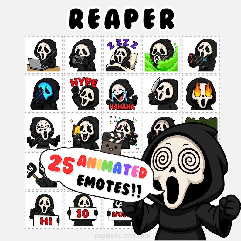 Animated Twitch Emotes: Ghost Emote Pack, Halloween Spooky Emotes ...