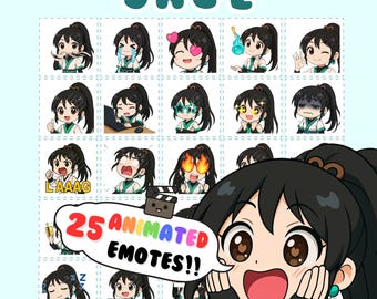 Animated Sage Twitch Emotes: Chibi Girl, Discord Emotes (GIF) (instant ...