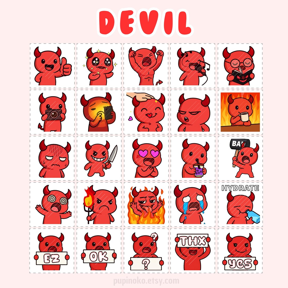 Animated Twitch Emotes: Demon Emote Pack, Evil Emotes, Mega Emote ...