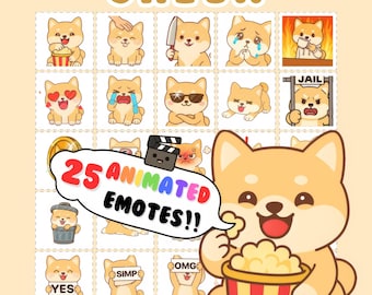 Animated Twitch Emotes: Shiba Inu Emoji Pack, Discord Emotes (GIF) - Etsy