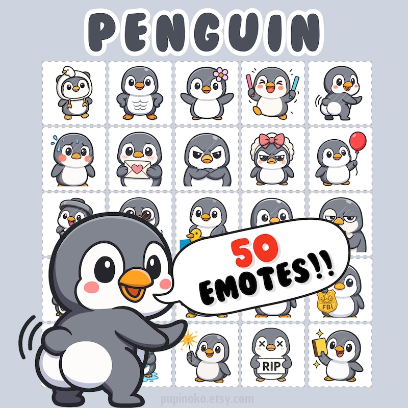 Discord Emojis Penguin - Etsy