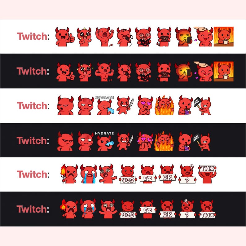 Animated Twitch Emotes: Demon Emote Pack, Evil Emotes, Mega Emote ...
