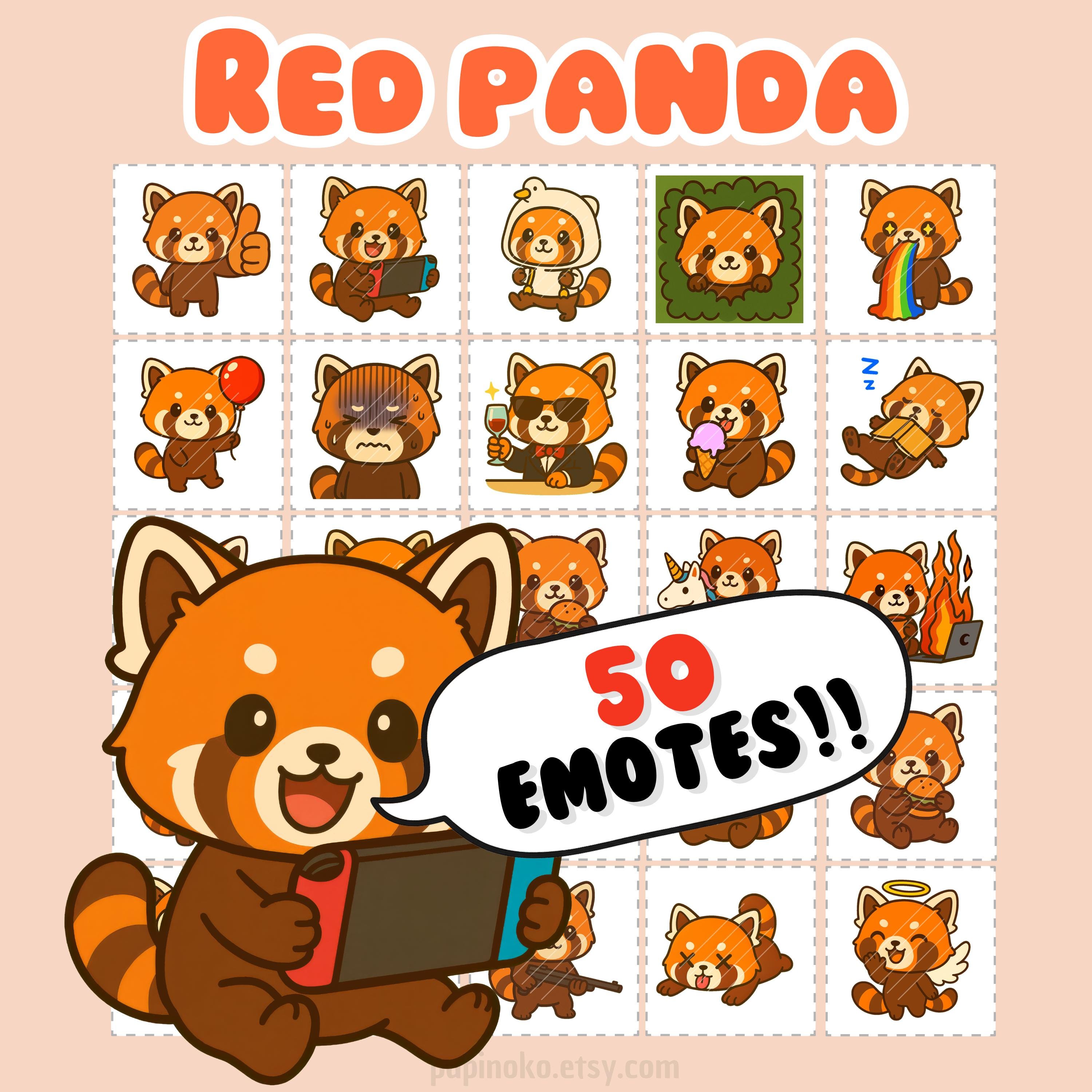 Chibi Red Panda And Tiger