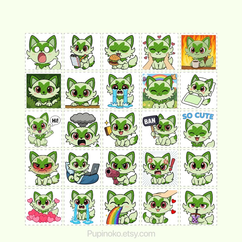 Emotes de gato: paquete de emoticonos de Discord y Twitch, gatito ...