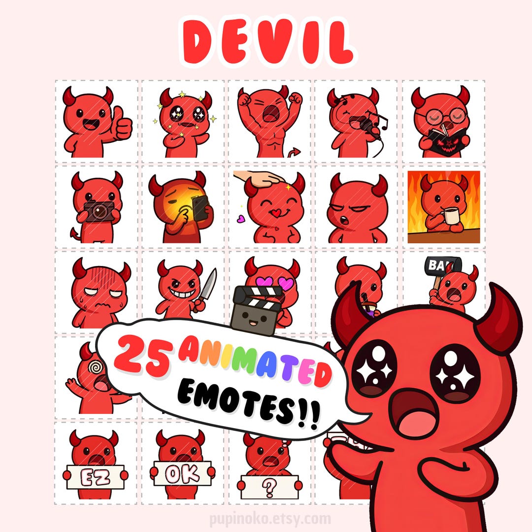 Animated Twitch Emotes: Demon Emote Pack, Evil Emotes, Mega Emote ...