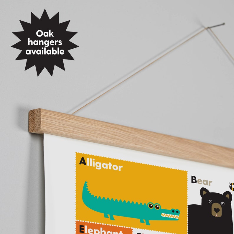 Animal Alphabet Poster, ABC Wall Art, Personalised Kids Room Decor ...