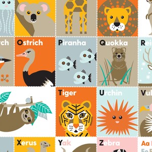 Animal Alphabet Poster, ABC Wall Art, Personalised Kids Room Decor ...