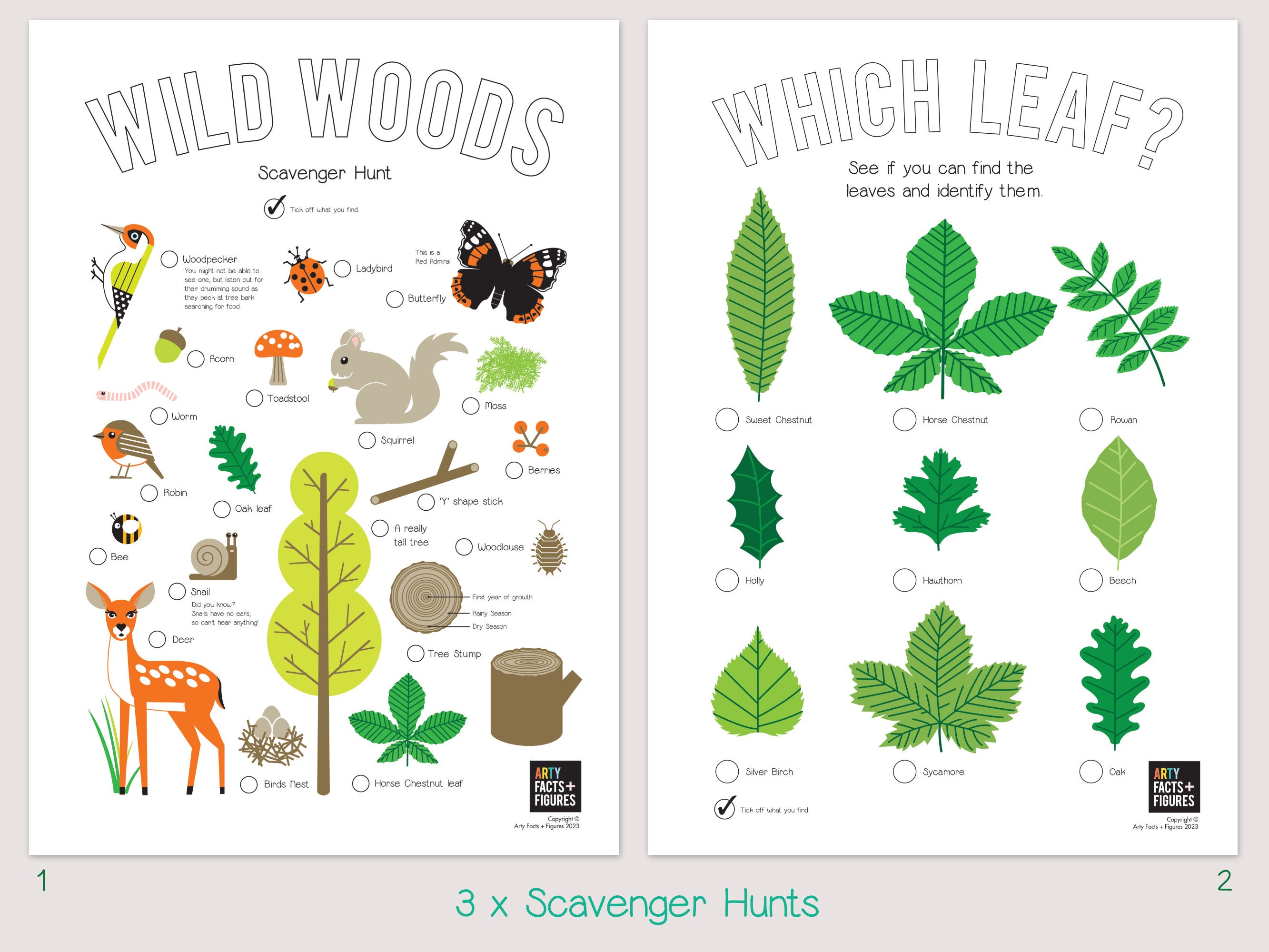 Woodland Scavenger Hunt Pack Summer Holiday Printable Create - Etsy
