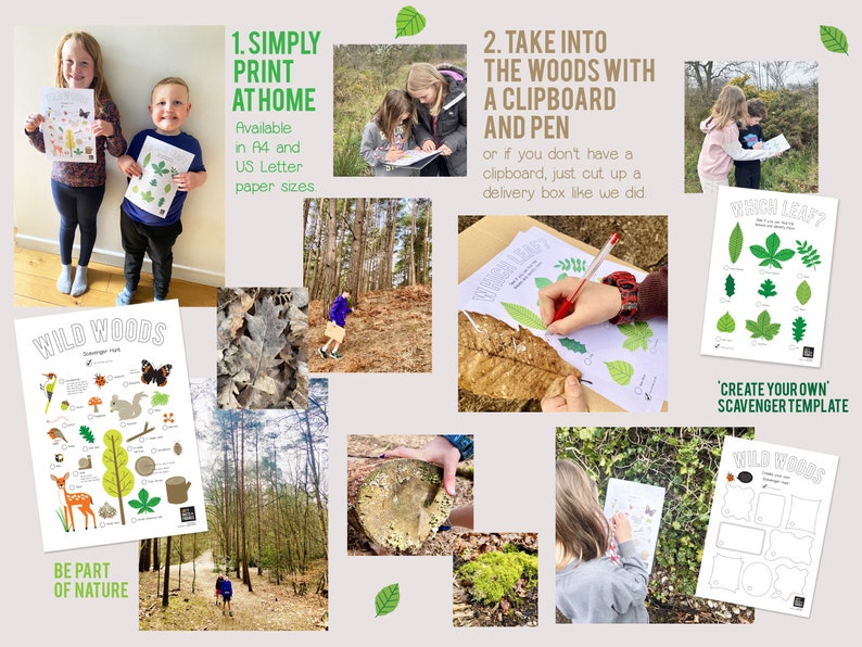 Woodland Scavenger Hunt Pack Summer Holiday Printable Create - Etsy